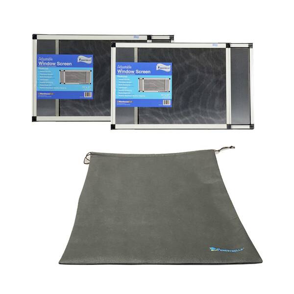 Fenestrelle 15 in. X 21 in. Two Expandable Fiberglass Window Screens ...