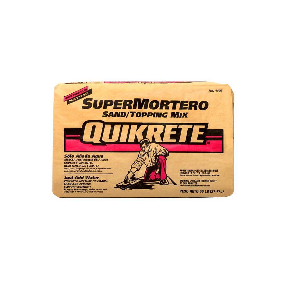 Quikrete 60 lb. Supermortero Sand Topping Mix A015 - The Home Depot