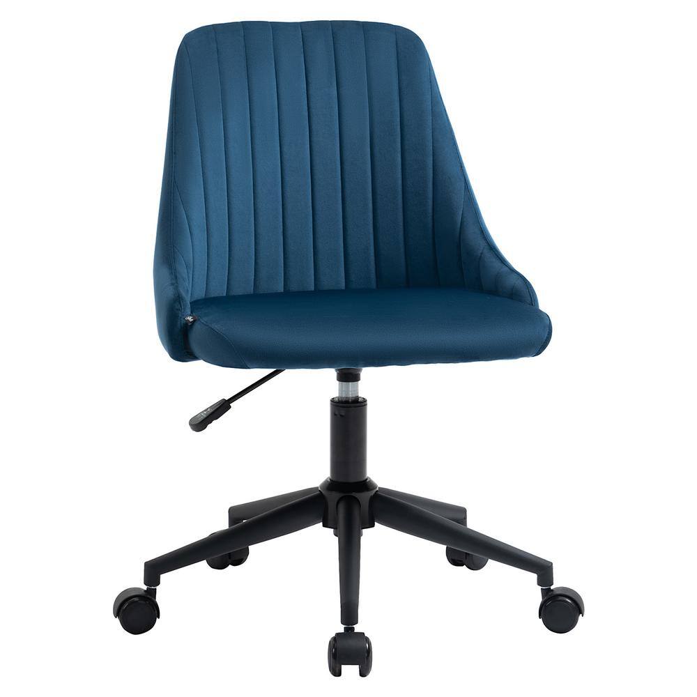 Vinsetto Blue Velvet Office Chair 921-488BU - The Home Depot