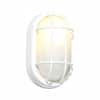 8 in. White Outdoor Wall Bulkhead Light G14776-WH - The Home Depot