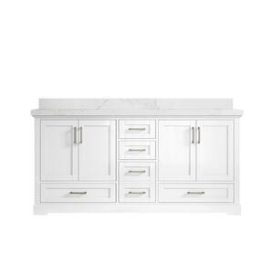 Willow Collections Boston 72 in. W x 22 in. D x 36 in. H Double Sink ...