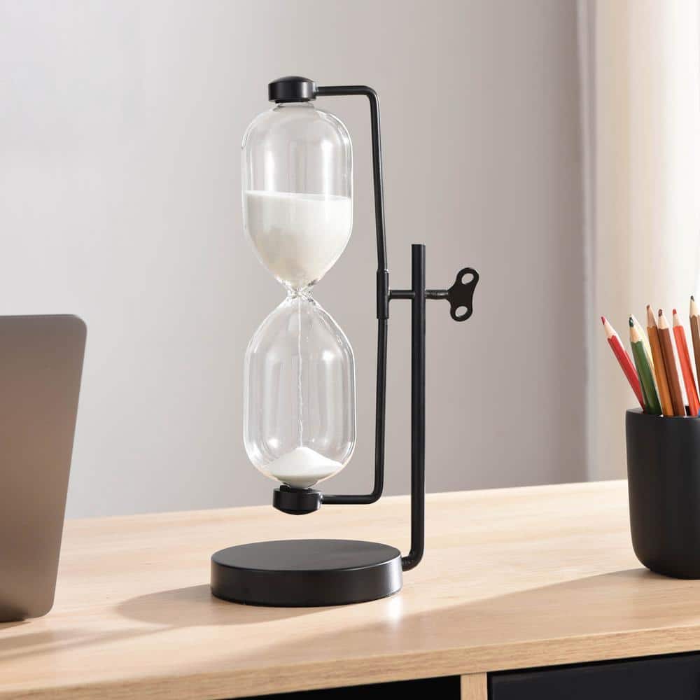 HEMSLY INC Black Industrial Decorative Sand Timer 11106 - The Home Depot