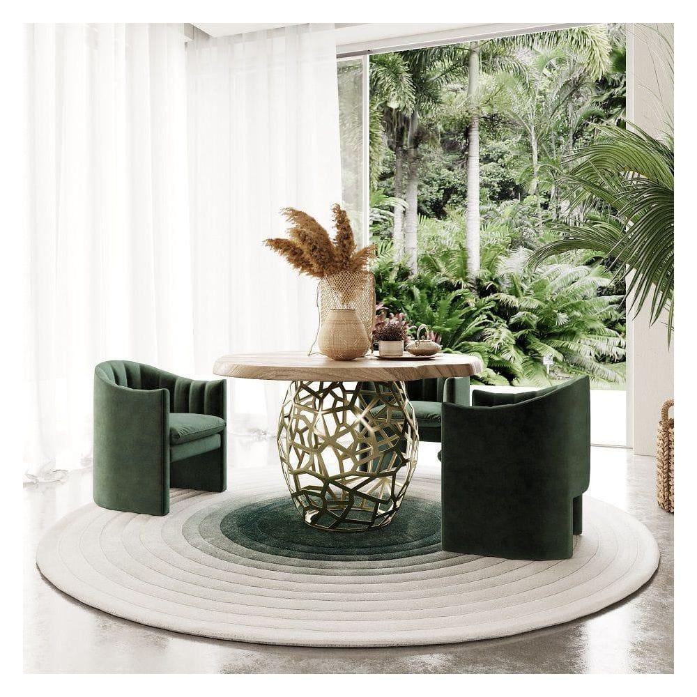 MR MODREST Modrest Taylor Brown Wood 47.2 in. Pedestal Dining Table ...