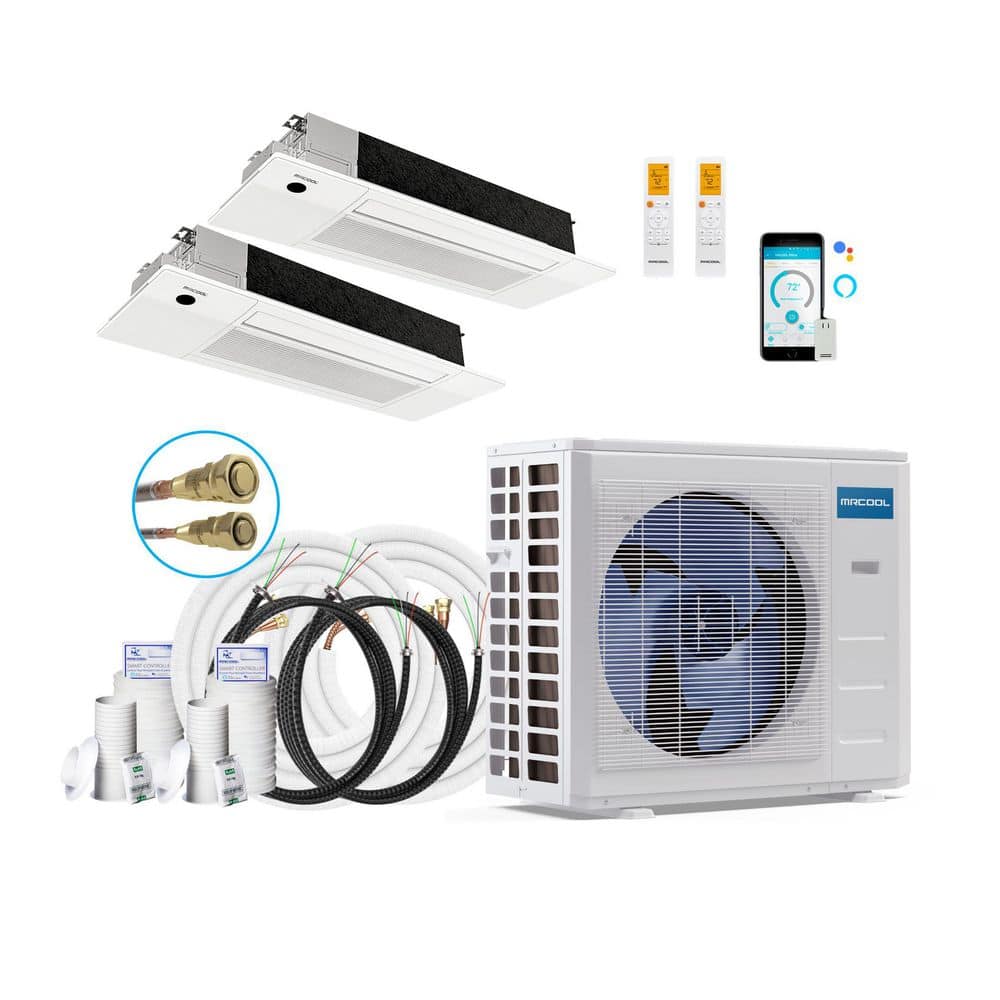 MRCOOL DIY 5th Gen 27,000 BTU 2.25 Ton 2-Zone 23 SEER2 Ductless Mini ...