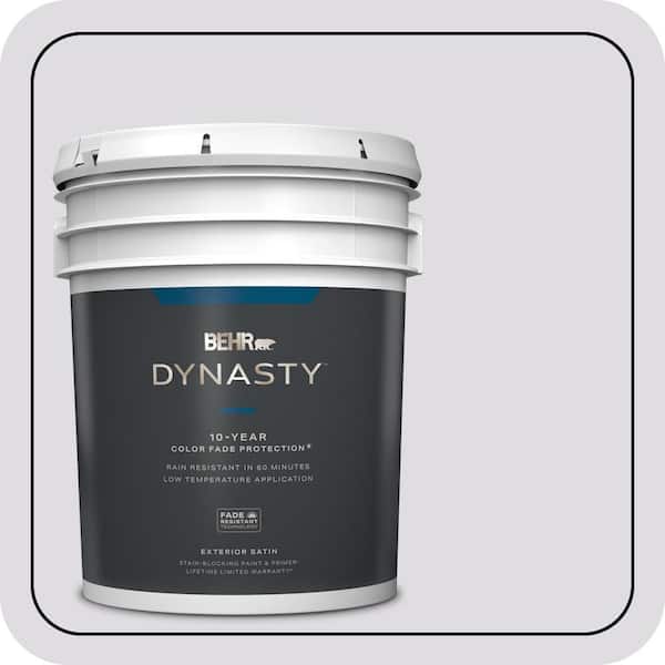 BEHR DYNASTY 5 gal. #N100-1 Enigma Satin Enamel Exterior Stain-Blocking ...