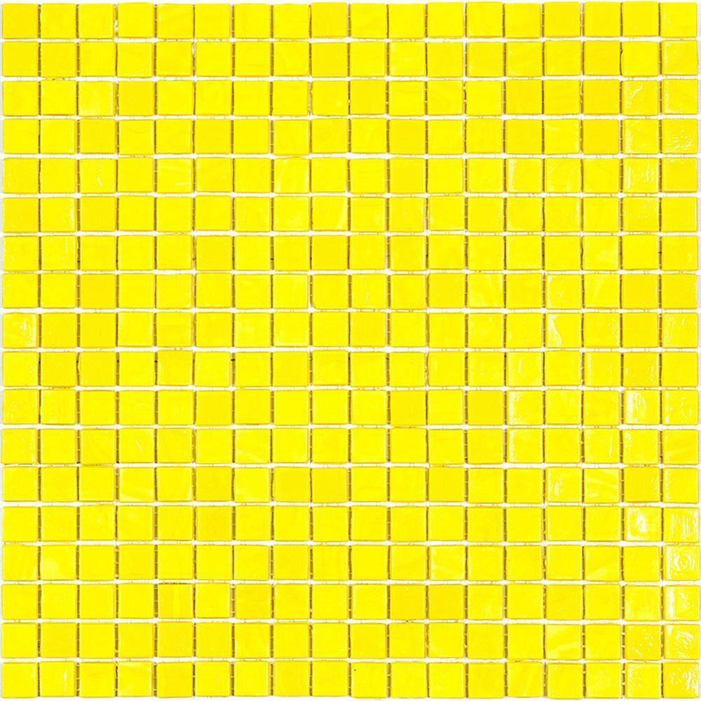 Apollo Tile Skosh 4 in. x 6 in. Glossy Yellow Glass Mosaic Uniform ...