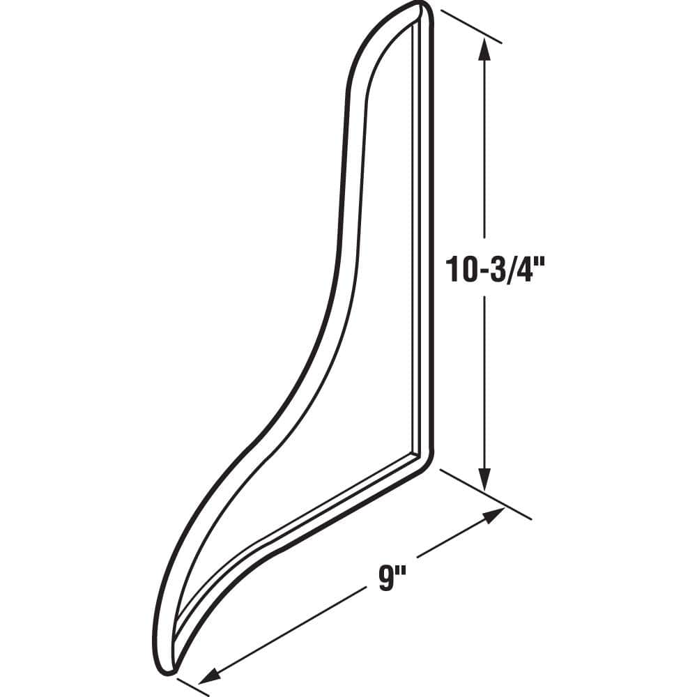 Buy 10-3/4 in. White Plastic, Curved Splash Guard Accessory Set for ...