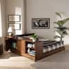 Baxton Studio Kaori Walnut Queen Platform Storage Bed 168-10729-HD ...