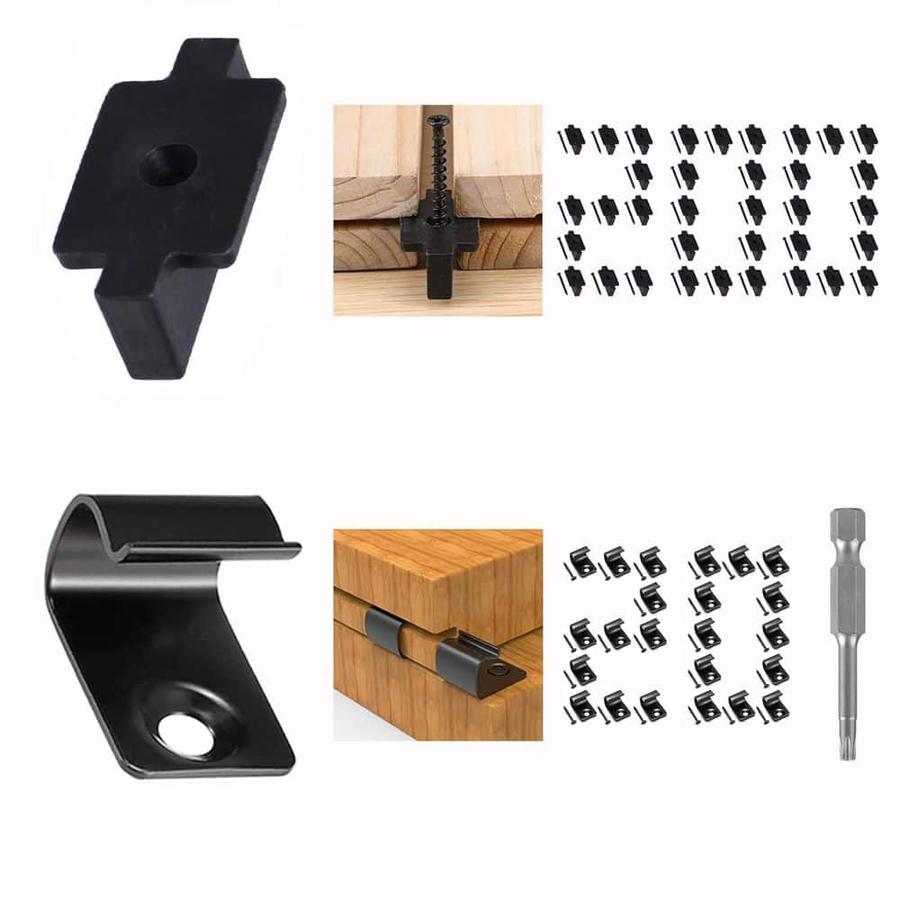 Afoxsos Nylon Hidden Deck Fasteners Black High Strength Corrosion ...