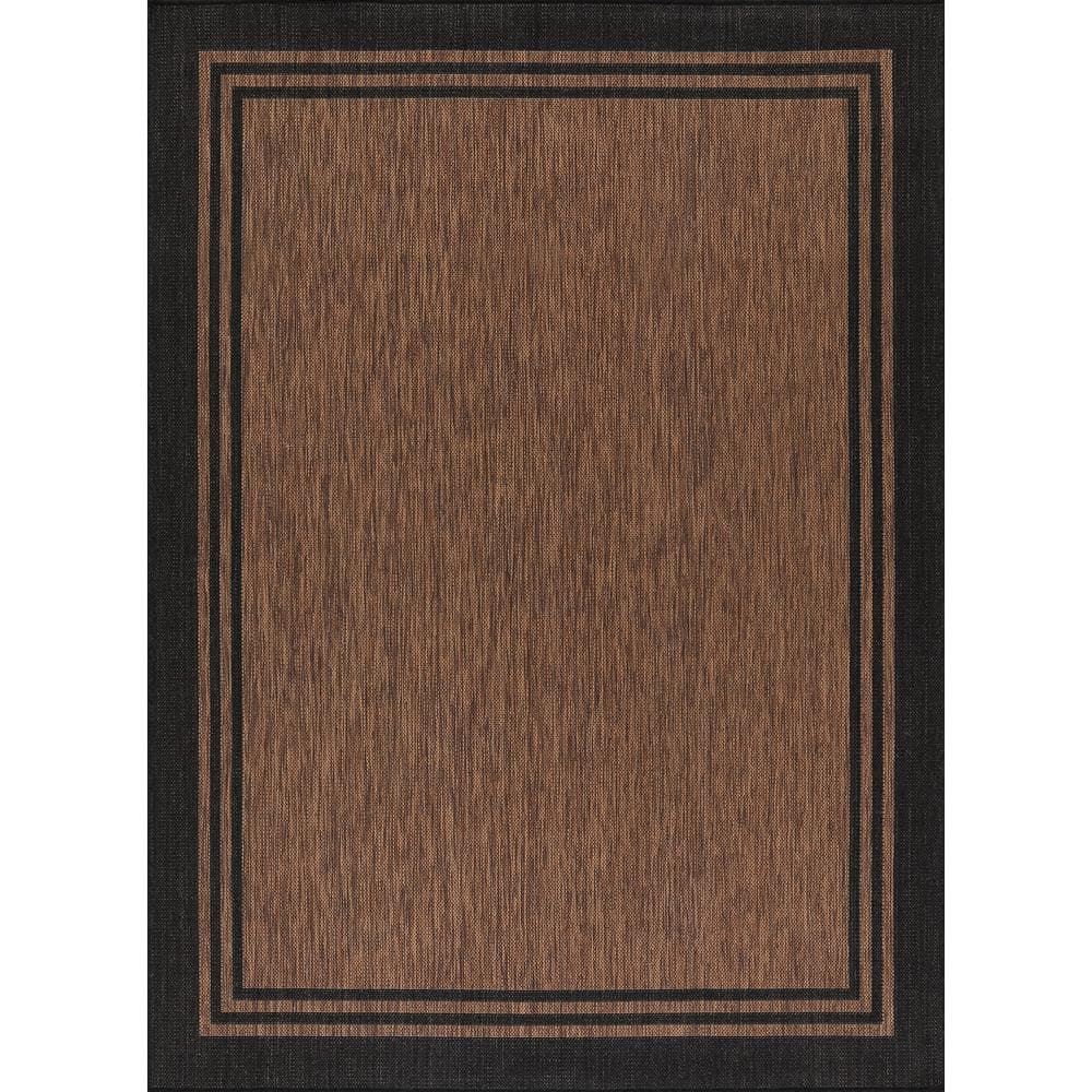 Beverly Rug 6 X 9 Gold Black Aloha Washable Bordered Indoor Outdoor ...