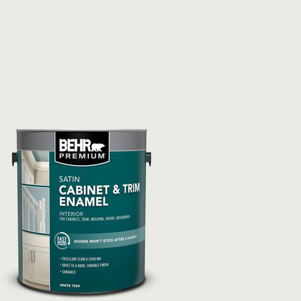 BEHR PREMIUM 1 gal. Designer Collection #DC-002 Statement White Satin ...