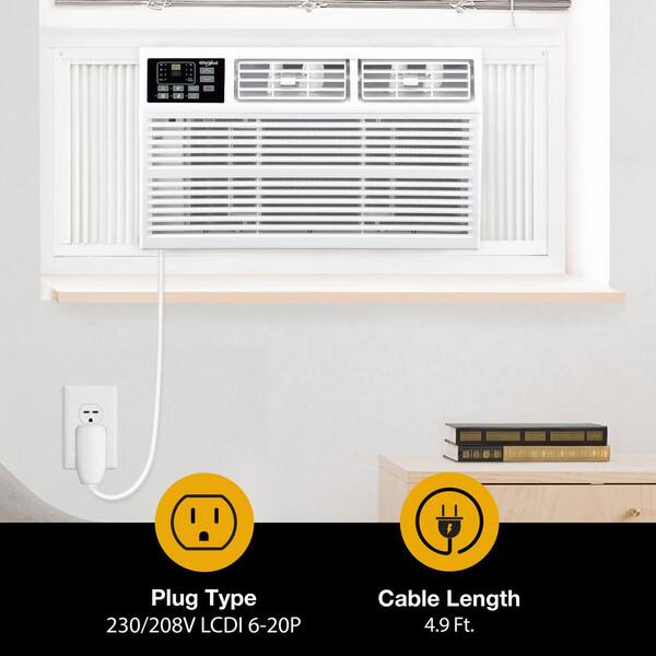 Whirlpool 12,000 BTU 230V Window Air Conditioner Cools 550-sq. ft. with ...