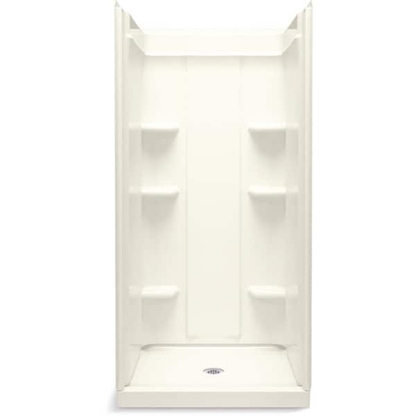 KOHLER Medley 36 in. W x 75.5 in. H Glue Up Construction Vikrell Alcove ...