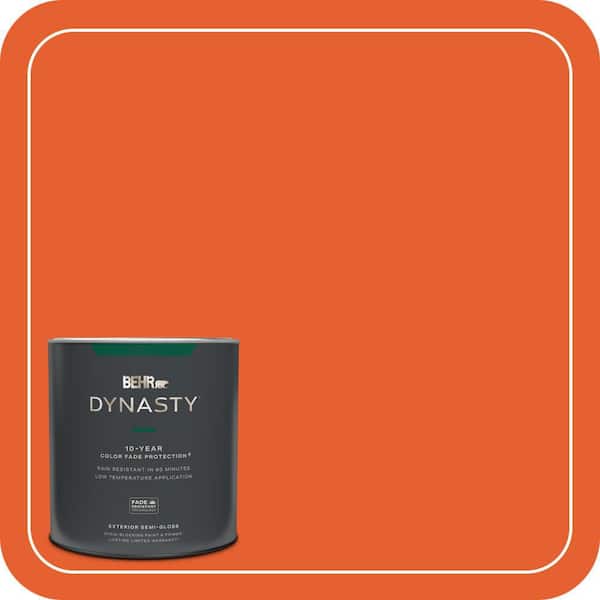BEHR DYNASTY 1 qt. #S-G-230 Startling Orange Semi-Gloss Exterior Stain ...