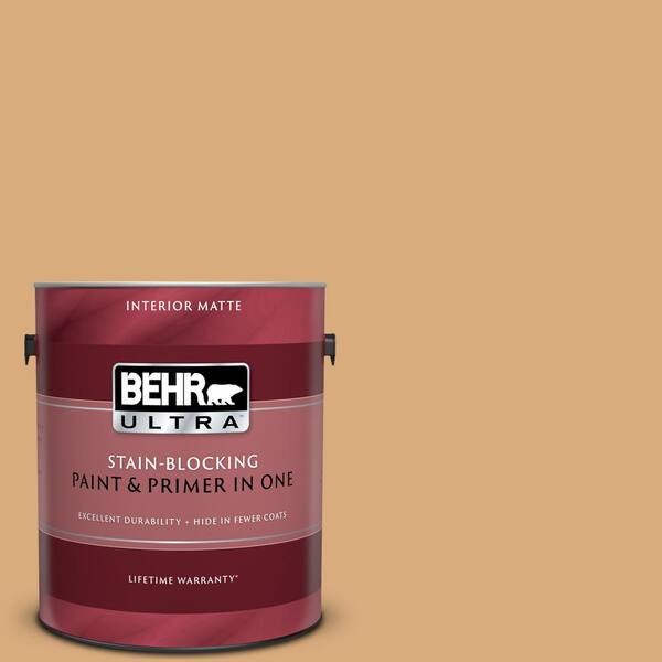 BEHR ULTRA 1 gal. #PPU6-05 Cork Matte Interior Paint and Primer in One ...