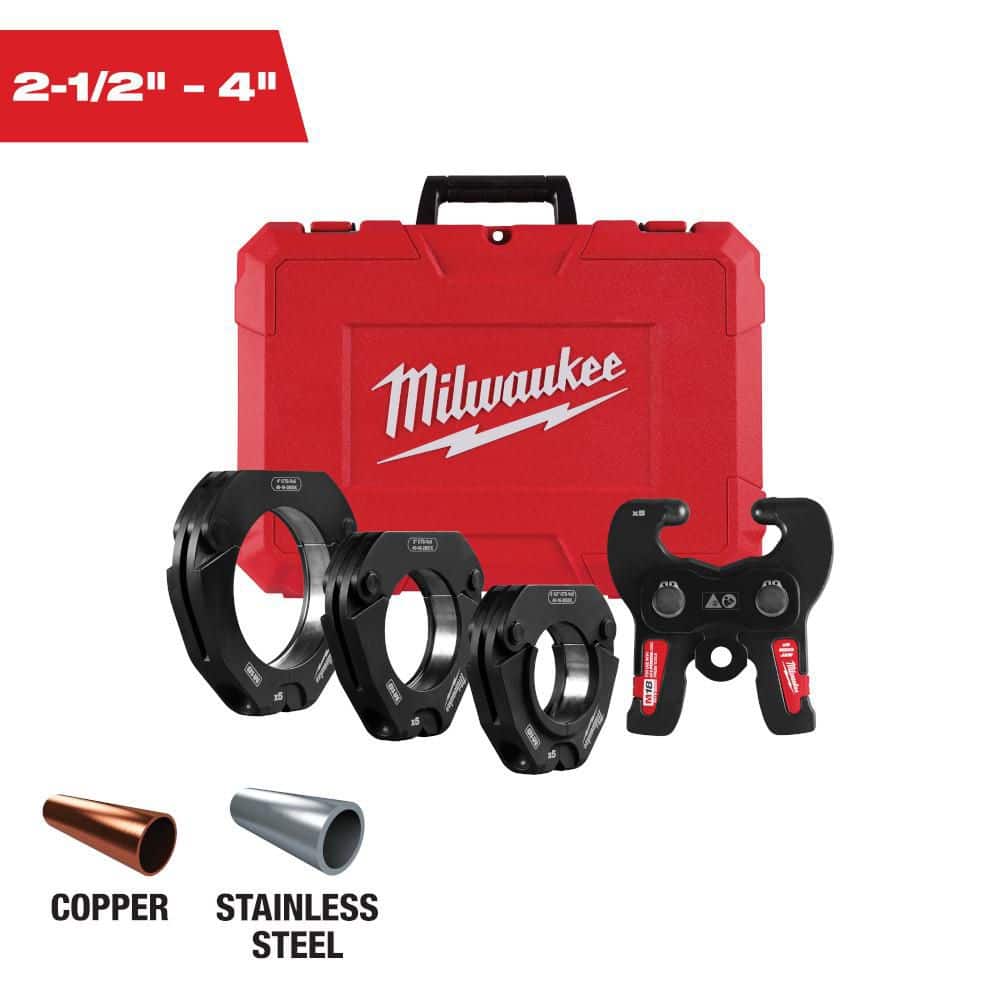 Milwaukee 2-1/2 in. - 4 in. CTS-V Pivoting Press Ring Kit for M18 FORCE ...