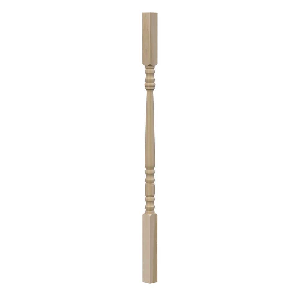 EVERMARK Stair Parts 31 in. x 1-1/4 in. 5205 Unfinished Poplar Square ...