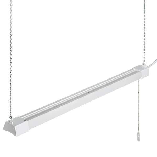 ETI LIGHTING 3 ft. 32-Watt Plug-in Integrated LED White Shop Light with ...