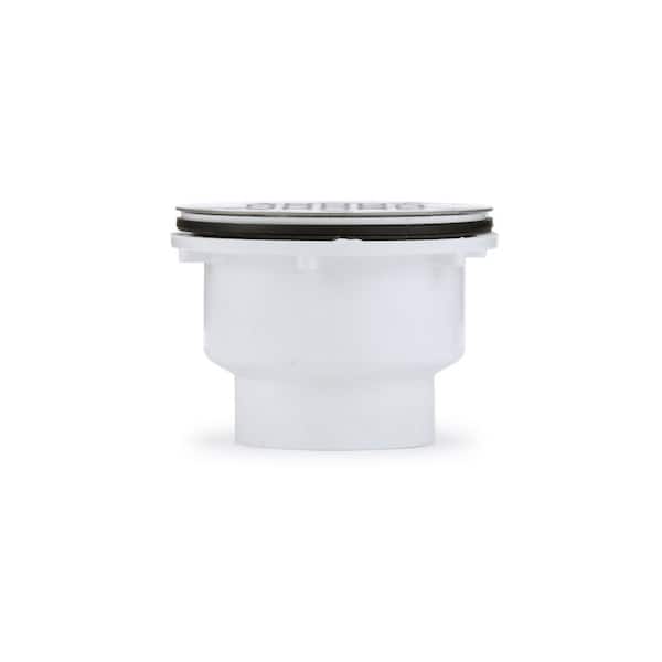 Oatey 2 in. PVC Solvent Weld Shower Drain with Snap-In Stainless Steel ...