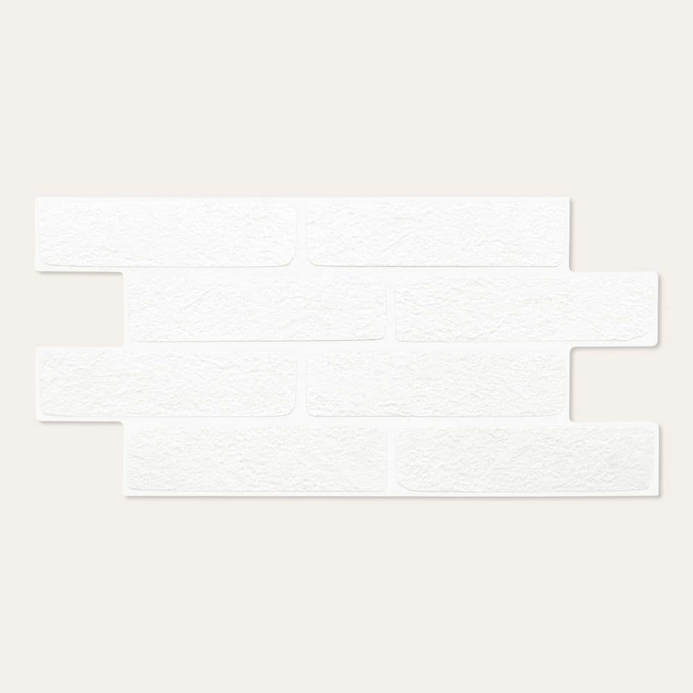 sunwings 1/5 in. x 1 ft. x 2 ft. White Brick Natural Clay Composite ...