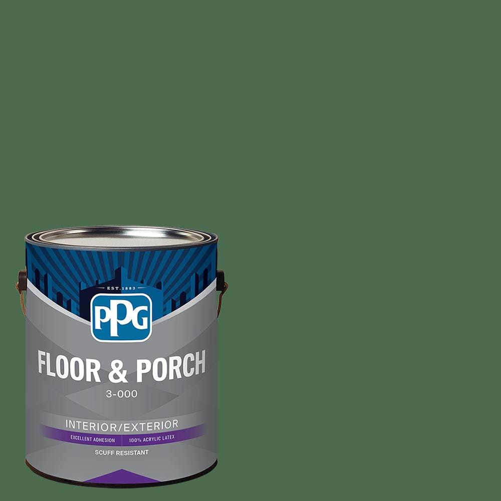 PPG 1 gal. PPG13-32 Emerald City Satin Interior/Exterior Floor and ...