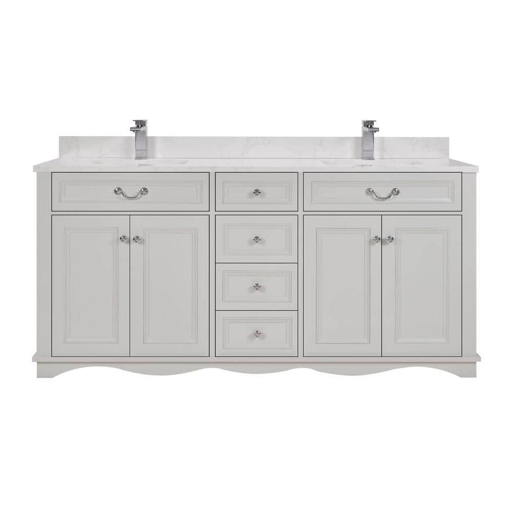 Legion Furniture French Contemporary 72 in. Freestanding Silver Strand ...