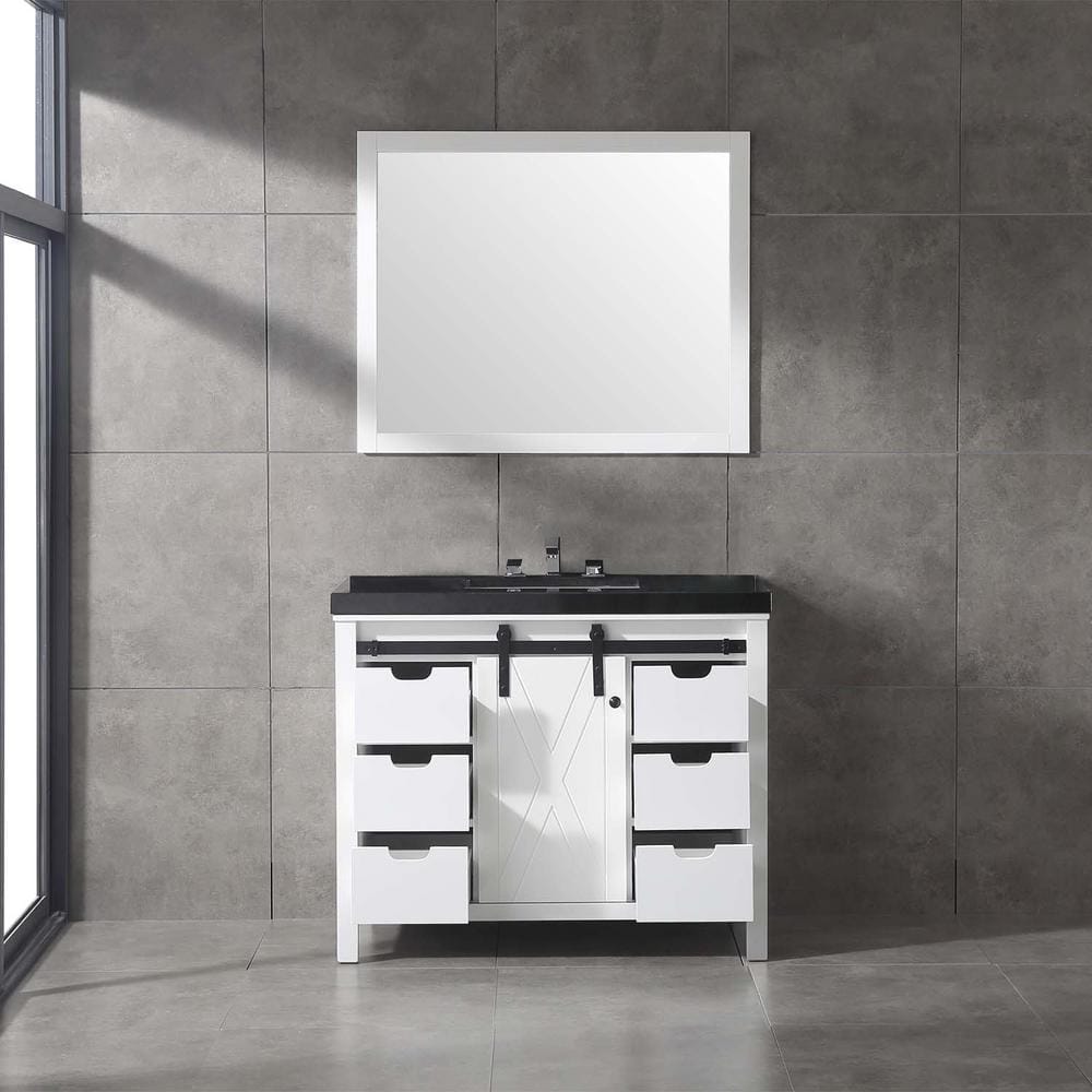 Princeton 42 Inch Bathroom Vanity With Solid Wood Black Granite