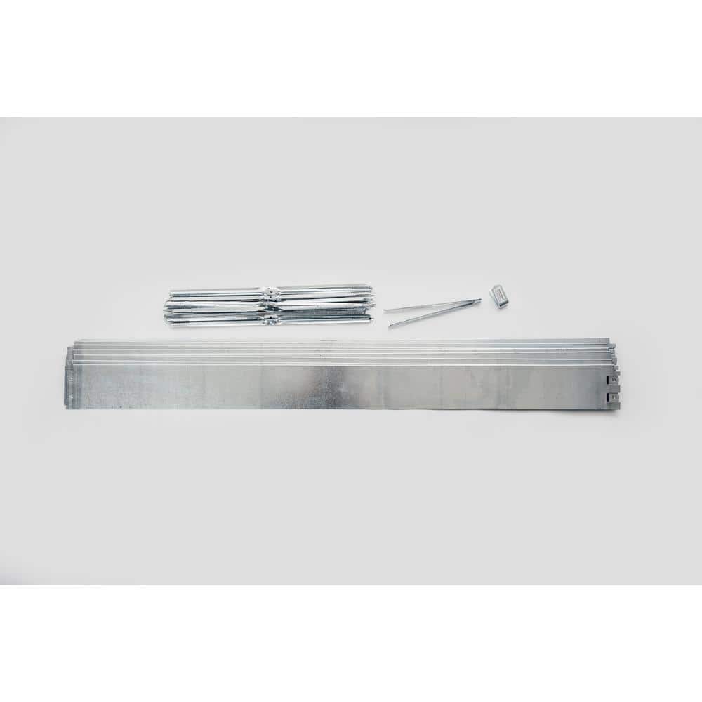 20-Gauge 48 in. x 4 in. Galvanized Steel Landscape Edging Kit (60 ft ...