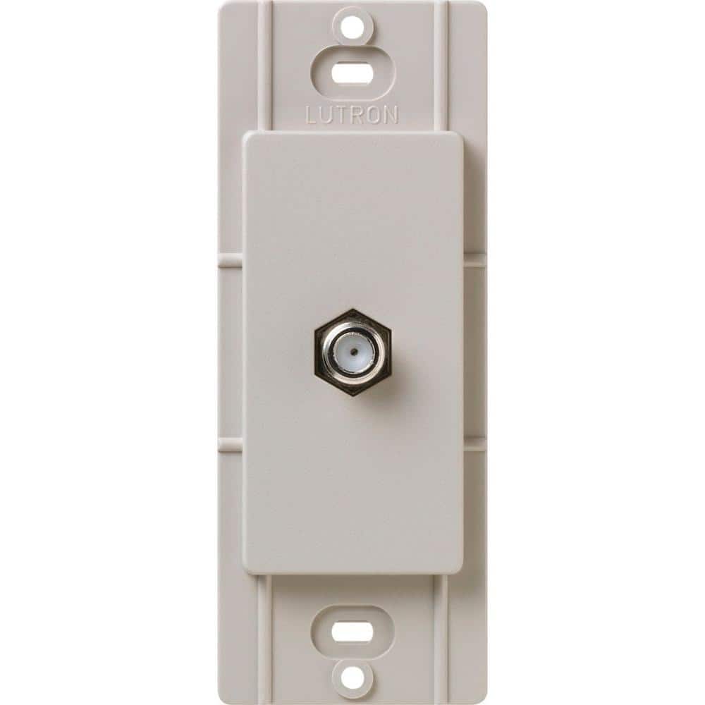 Lutron Claro Coaxial Cable Jack, Taupe (SC-CJ-TP) SC-CJ-TP - The Home Depot