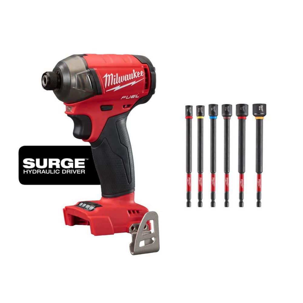 Milwaukee M18 FUEL SURGE 18V Lith-Ion Cordless 1/4 in. Hex Impact ...