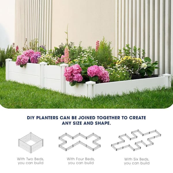 Pvc Vegetable Planter Box ABORON 3 In 1 Raised Garden Bed Planter Box