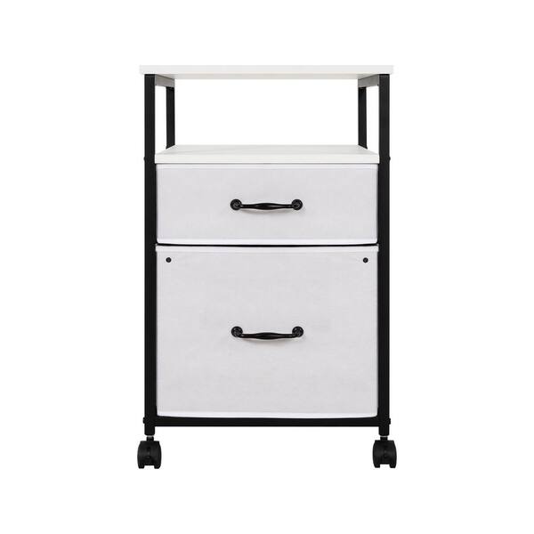 HOMESTOCK Rolling Fabric Cabinet - Stylish and Versatile Storage Cart ...