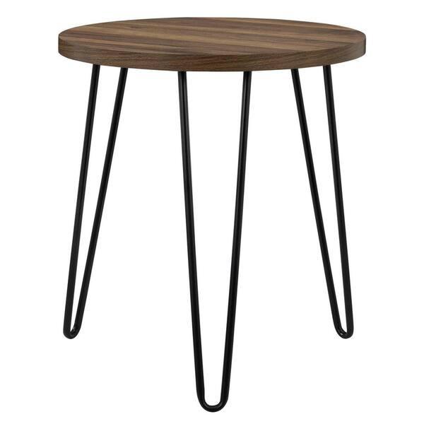 Ameriwood Montrose Walnut Retro Round End Table HD25192