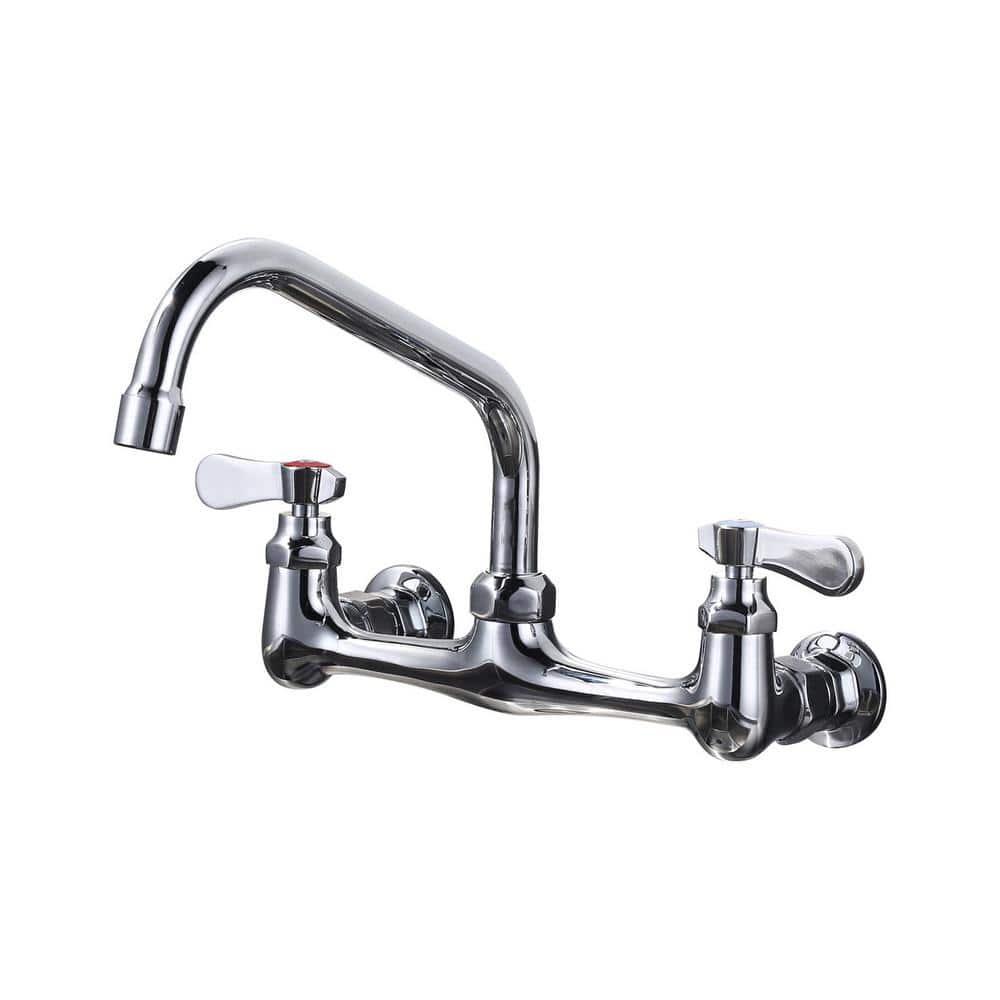 ARCORA Commercial Double Handle Wall Mounted Standard Kitchen Faucet ...
