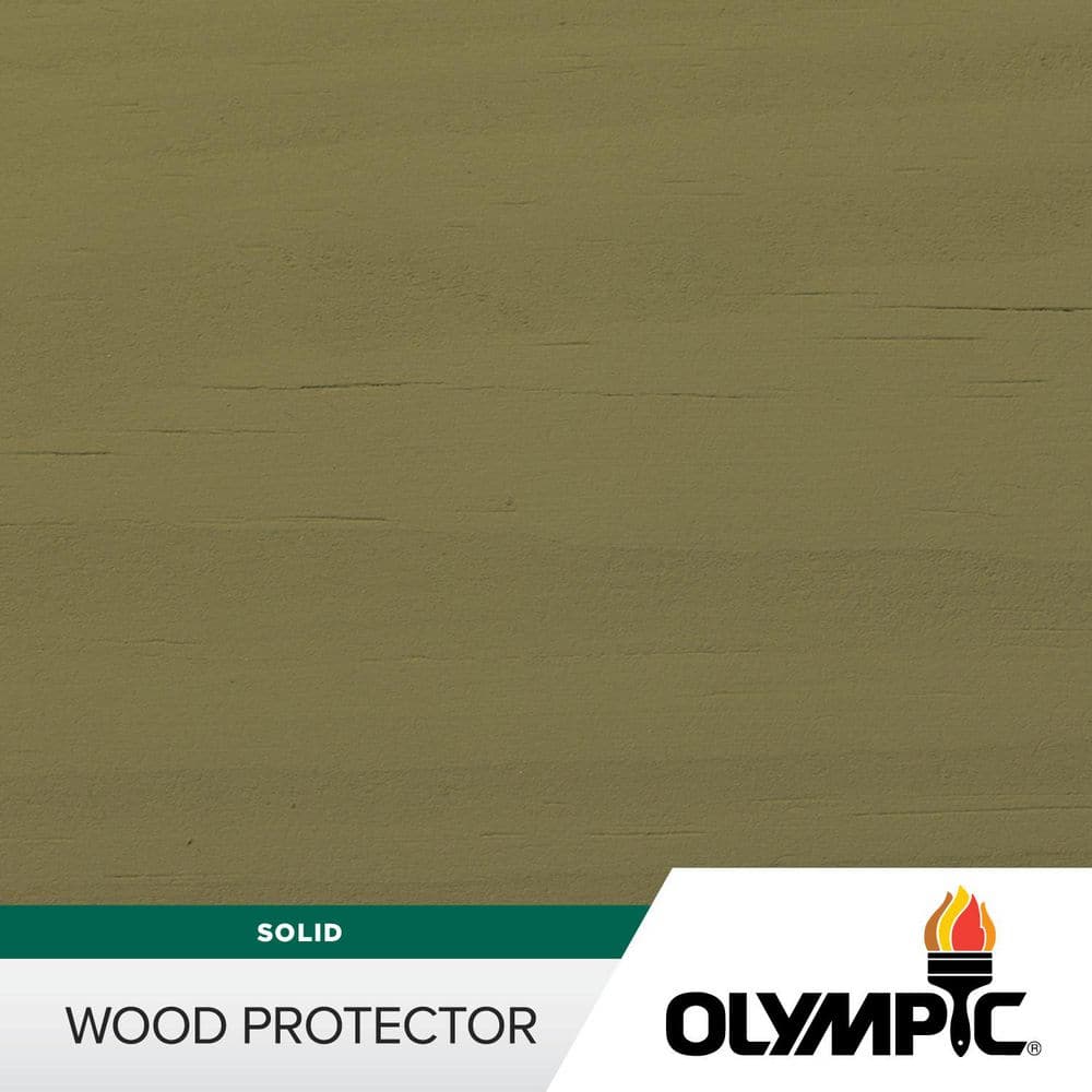 Olympic Wood Protector 1 gal. SC-1070 Sage Exterior Solid Stain Plus ...