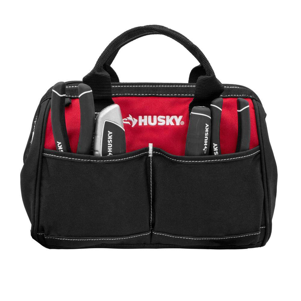 Husky 12 in. 4-Pocket Zippered Tool Bag (6-Pack) HD60012-TH6PK - The ...