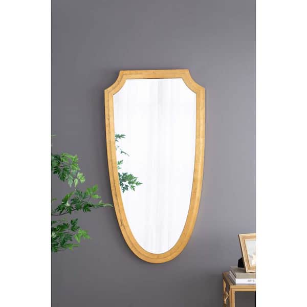 SereneVita Gold 24 in W x46 in. H Irregular Symmetry Wall Mirror ...