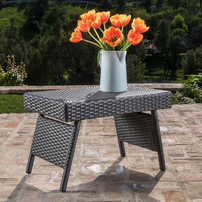 Wicker Folding Patio Tables The Home Depot