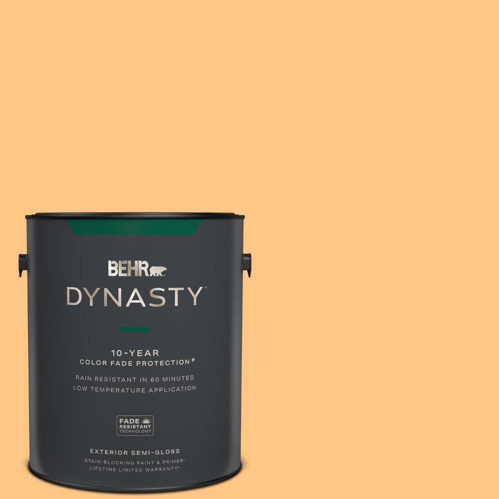 BEHR DYNASTY 1 gal. #P240-4 Mango Tango Semi-Gloss Enamel Exterior ...