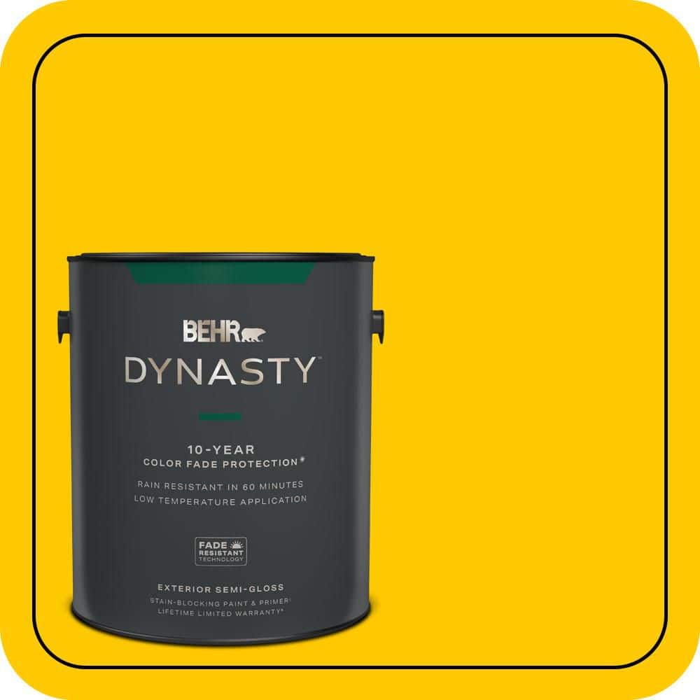 BEHR DYNASTY 1 gal. #S-G-380 Sunny Summer Semi-Gloss Exterior Stain ...