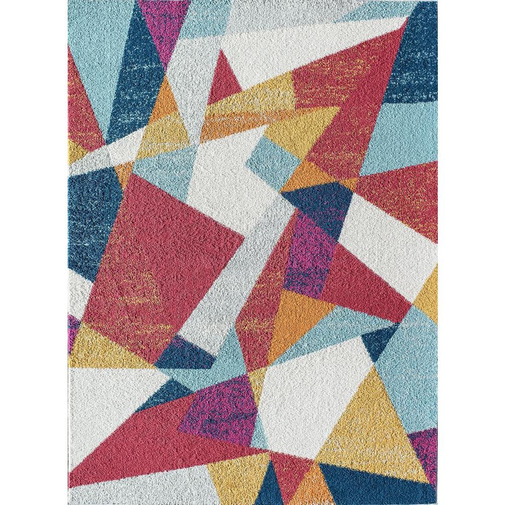 Rugs America Miko Fruit Punch Orange 8 ft. x 10 ft. Area Rug RA29125 ...