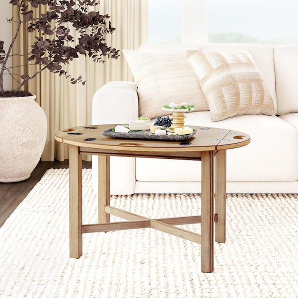 Butler Specialty Company Carlisle 30 in. W Biege Oval Wood Full ...