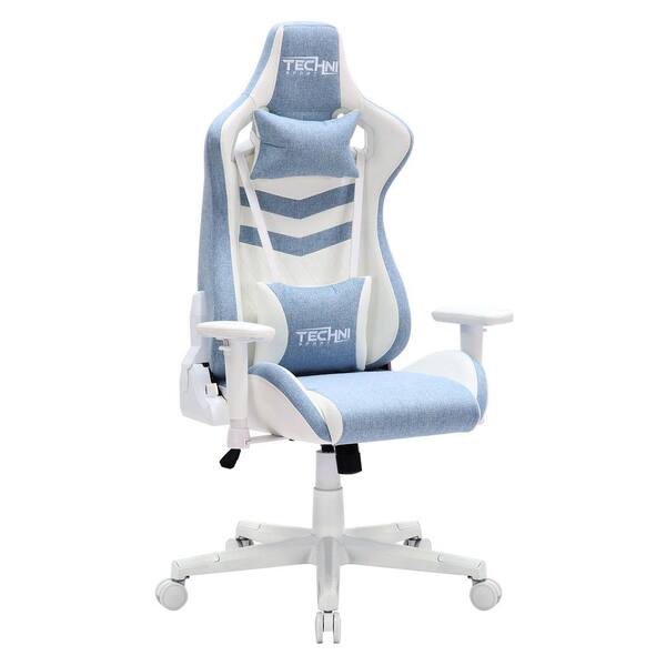 Techni Sport TS86 Blue Ergonomic Pastel Fabric Gaming Chair with ...