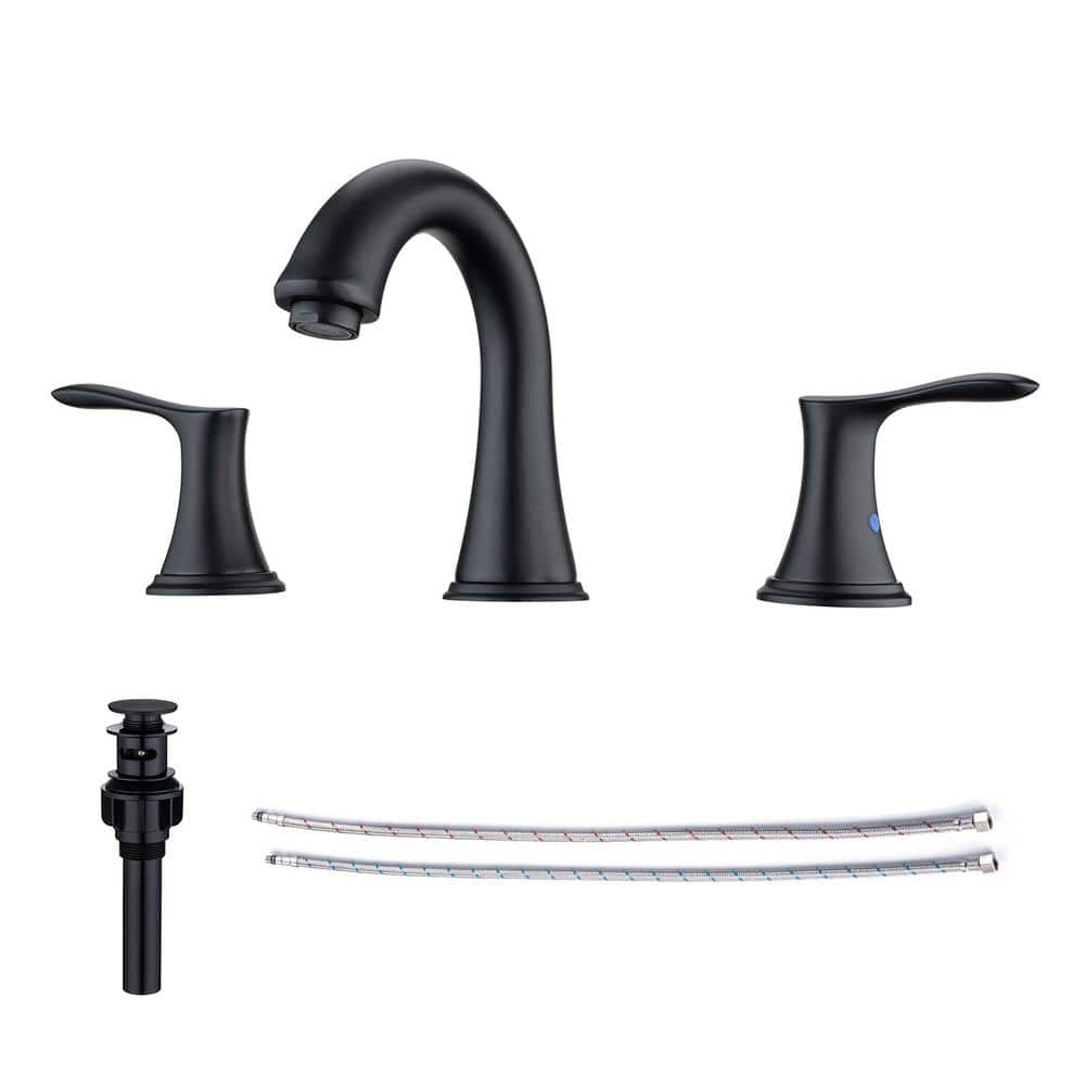RAINLEX 8 in. Widespread Double Handle Bathroom Faucet with Drain ...