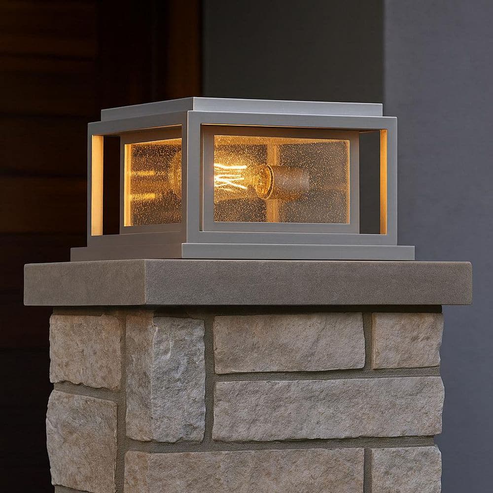 HINKLEY Republic 2-Light Satin Nickel Silver Composite Plastic Weather ...