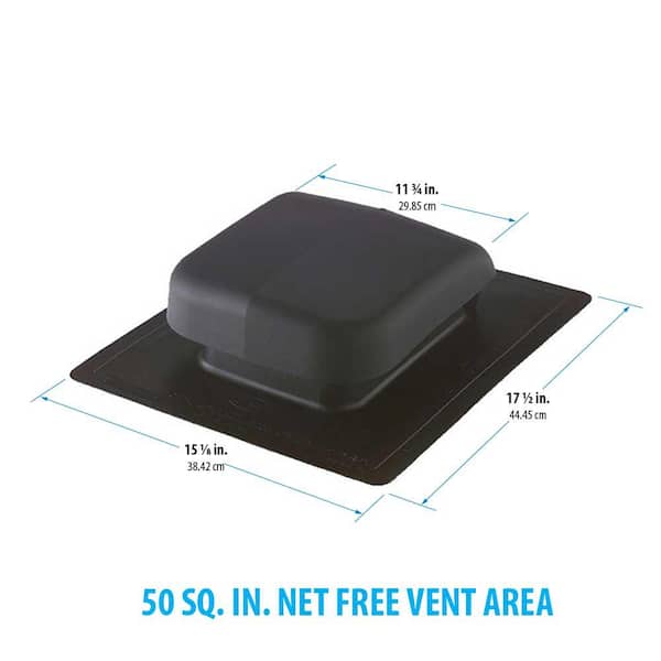 Gibraltar Building Products 50 sq. in. Black Plastic Roof Vent Net Free ...