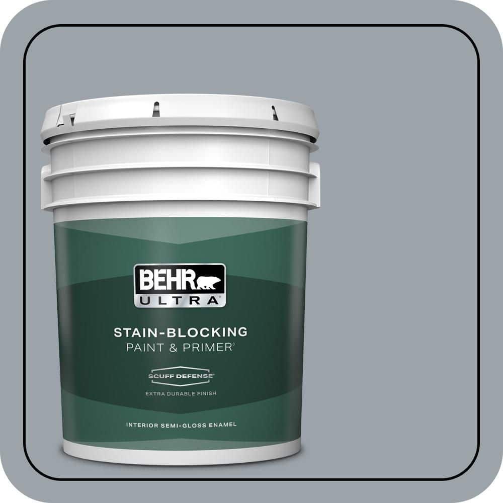 BEHR ULTRA 5 gal. #MQ5-22 Rainmaster Extra Durable Semi-Gloss Enamel ...