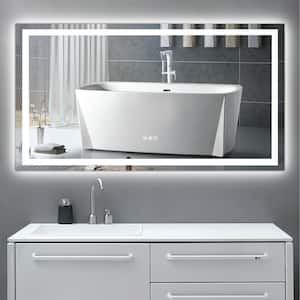 Vanity Art 60 in. W x 28 in. H Frameless Rectangular LED Light Bathroom ...