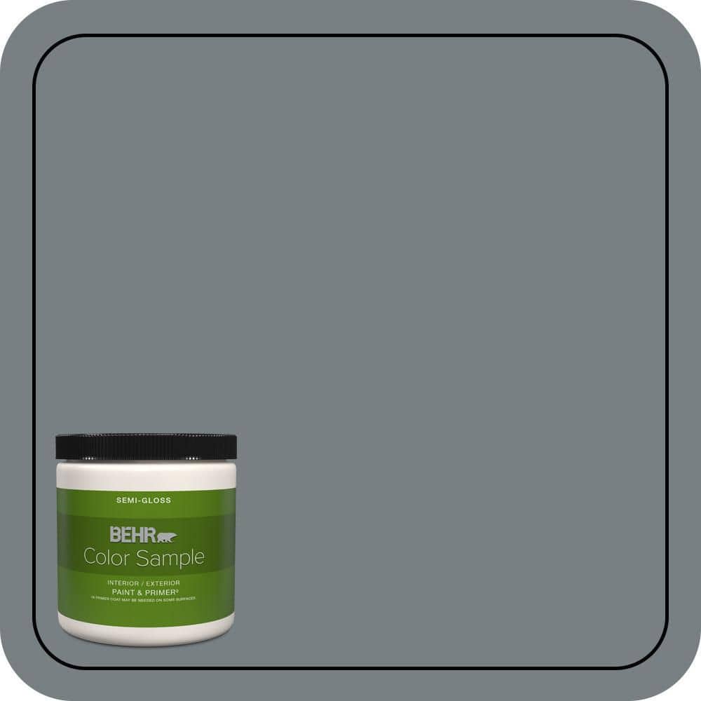BEHR PREMIUM PLUS 8 oz. #N450-5 Intergalactic Semi-Gloss Interior ...
