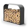 Cesicia 48 in. Galvanized Steel Outdoor Firewood Rack Heavy-Duty Log ...